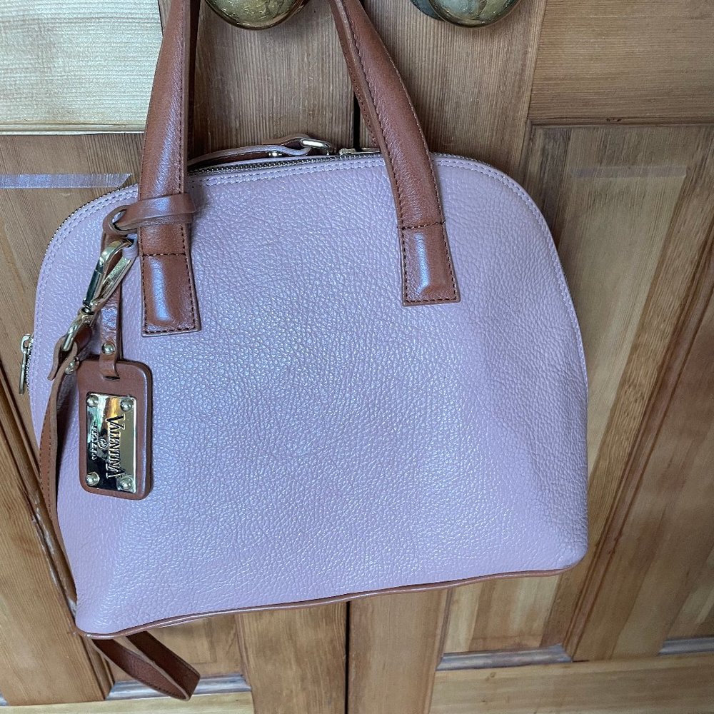 Valentina Triple Entry Rose Brown Leather Convertible… - Gem